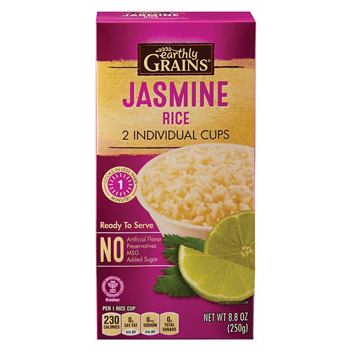Earthly Grains Jasmine Rice Cups, 8.8 oz